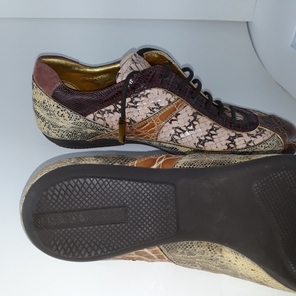 Prada | Shoes | Prada 8k Gold Exotic Snakeskin And Alligator | Poshmark
